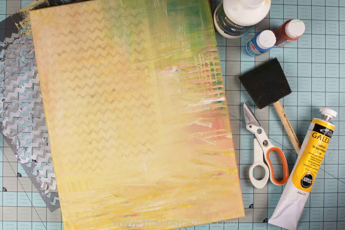 6 EASY Mixed Media Canvas Step by Step - Smiling Colors