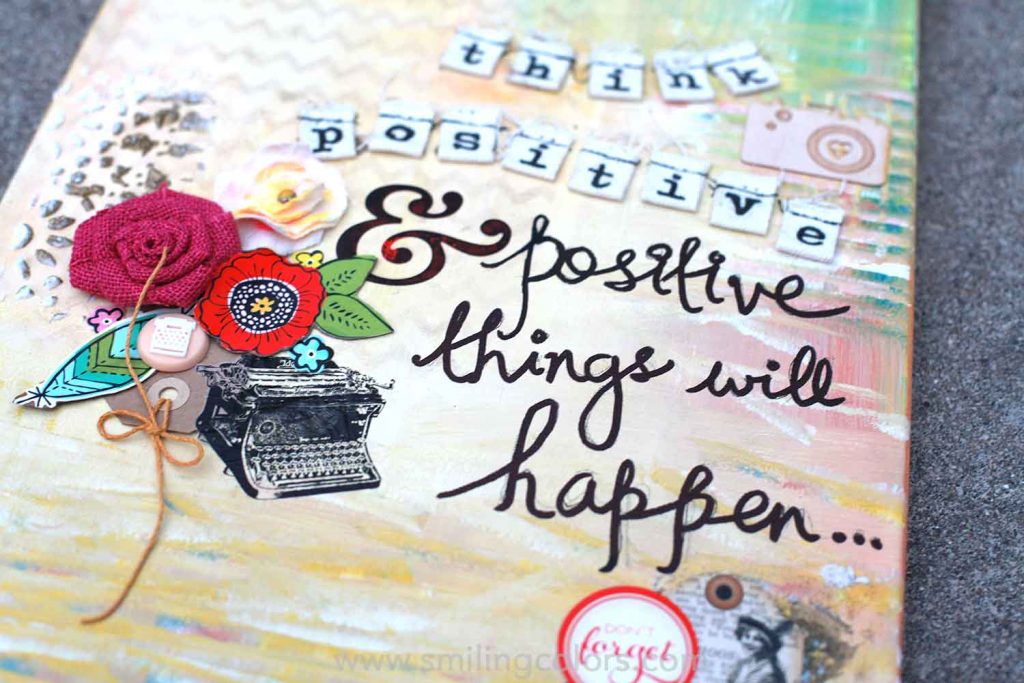6 EASY Mixed Media Canvas Step by Step - Smiling Colors