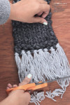 Easy Way Of Adding Fringe To Scarves - Smiling Colors