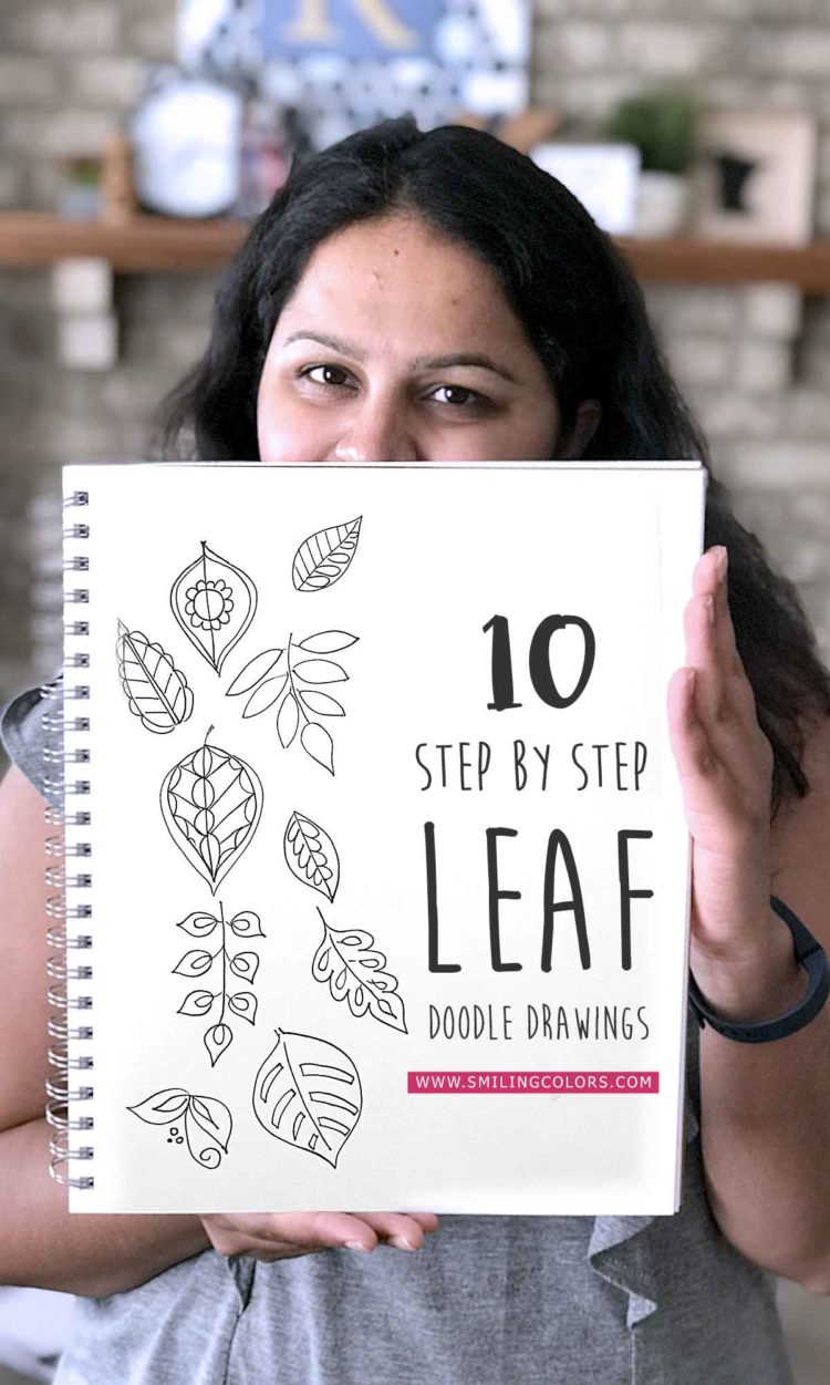 Leaf Drawing Step by Step 10 Simple Ways - Smiling Colors