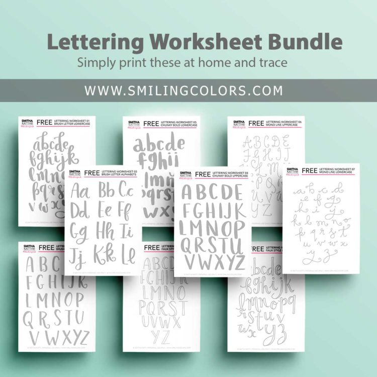 30+ FREE Lettering Worksheets: Print & Start Practicing!