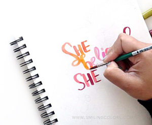 Beautiful Watercolor Quote Art Step-by-Step - Smiling Colors
