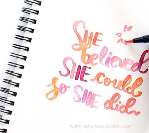 Beautiful Watercolor Quote Art Step-by-Step - Smiling Colors