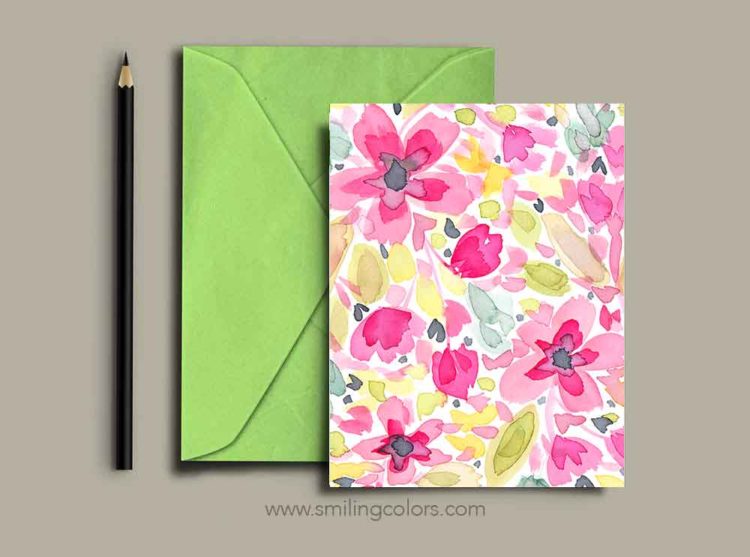 Free Printable Floral Cards PDF Download - Smiling Colors