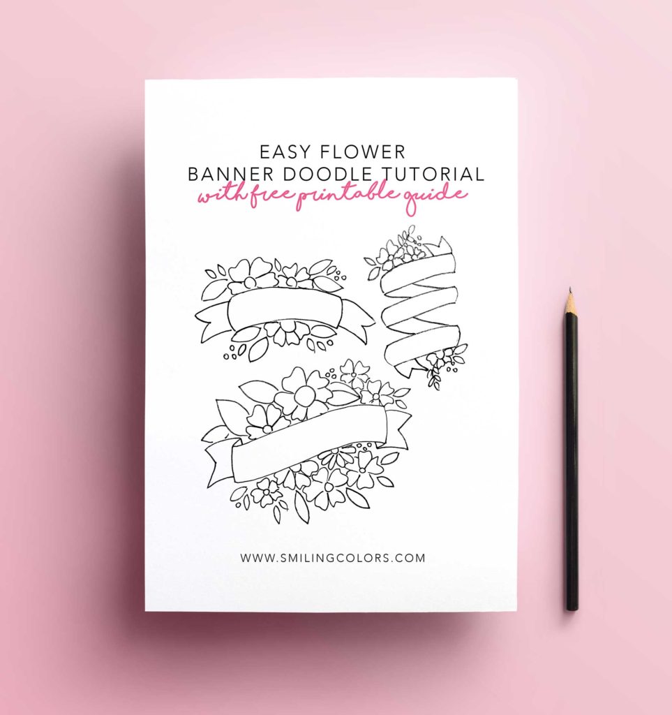 How to Draw Banners 3 Ways with FREE Worksheet! - Smiling Colors