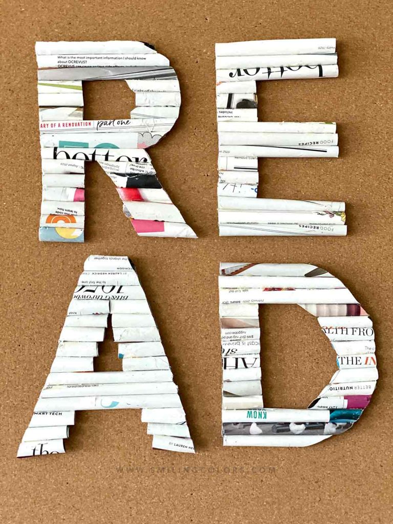 Magazine Craft Step By Step: Reuse And Make Art! - Smiling Colors