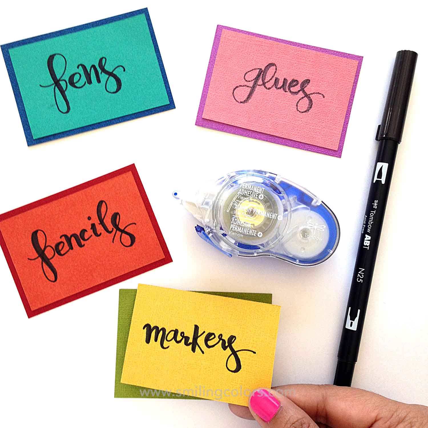 How to Make Cute Labels at Home 5 Ways - Smiling Colors