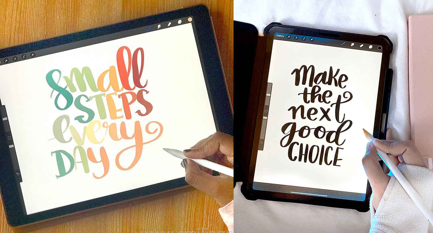 How to do Lettering on iPad 3 ways - Smiling Colors