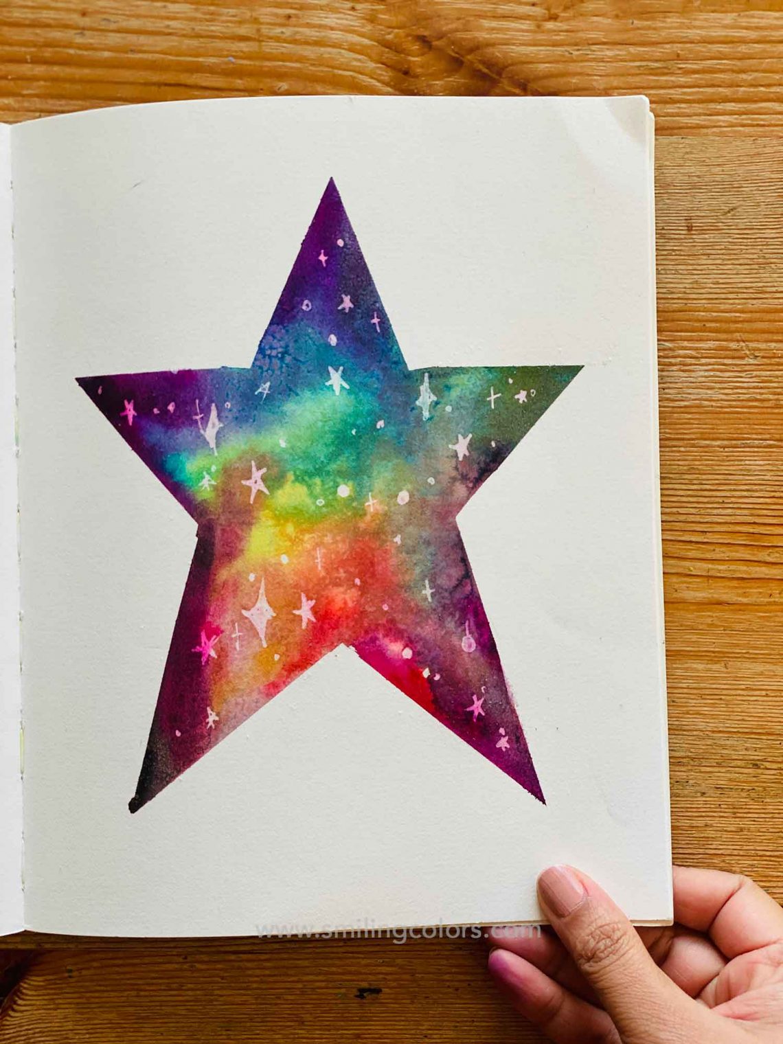 Galaxy Watercolor Tutorial 3 Ways - Smiling Colors