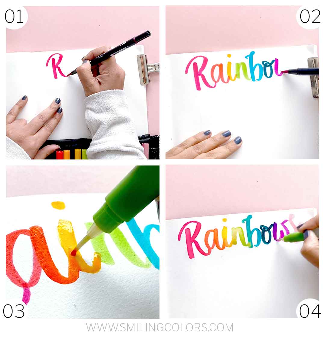 Rainbow Lettering Word: 10 Easy Colorful Ideas! - Smiling Colors