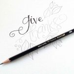 How to Use a Pencil for Faux Calligraphy - Smiling Colors
