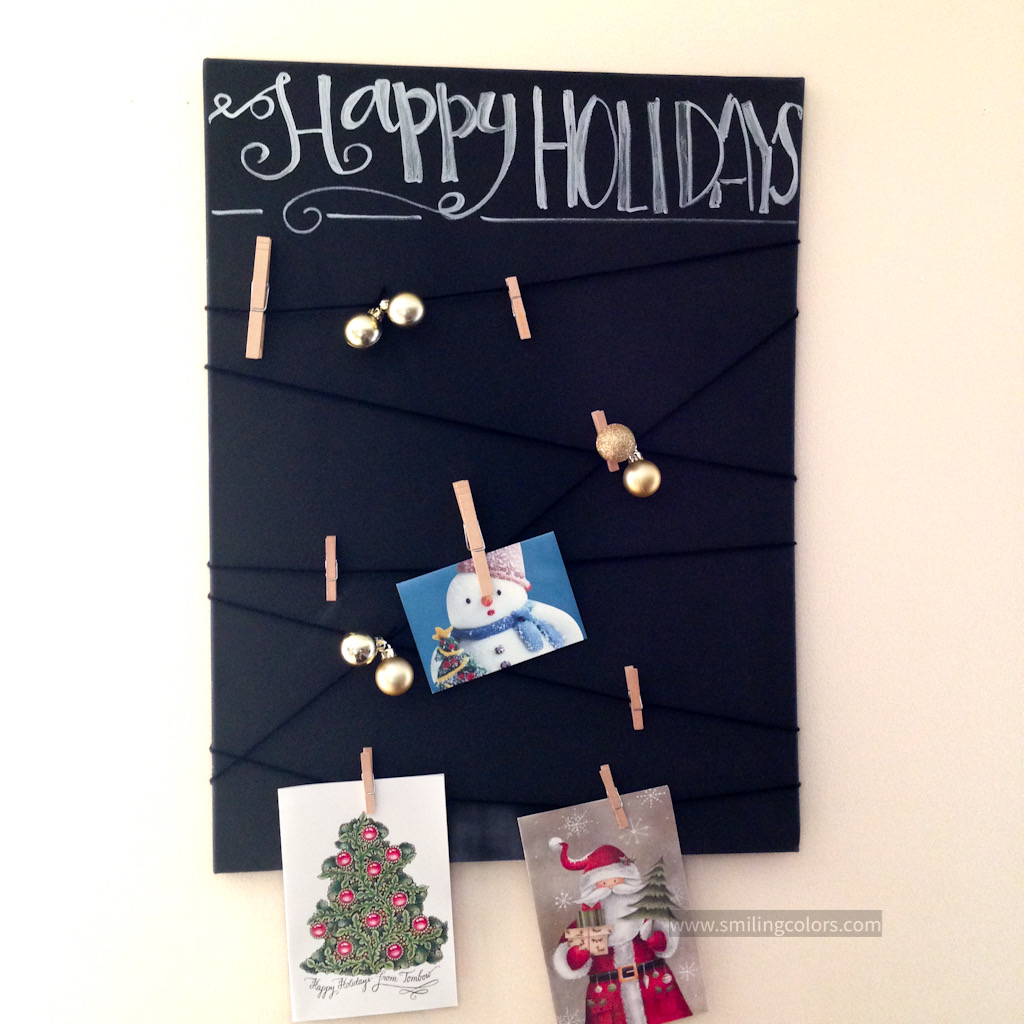 How to Make a DIY Holiday Card Display - Smiling Colors