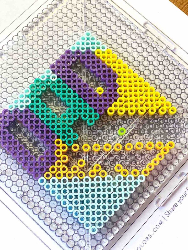 How To Make a Perler Bead Coaster For Dad - Smiling Colors