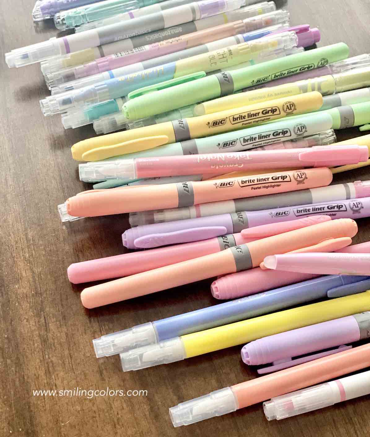 The Best Pastel Highlighters in Pretty Colors - Smiling Colors