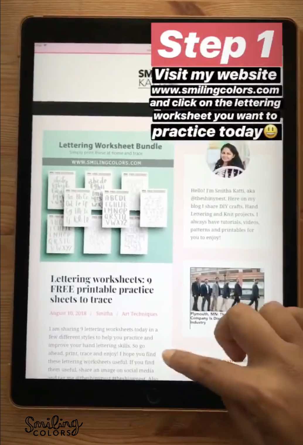 How To Practice Hand Lettering On iPad - Smiling Colors