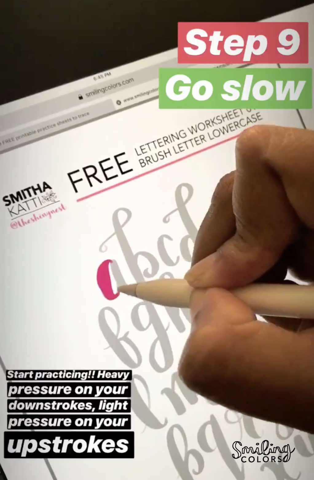 How To Practice Hand Lettering On iPad - Smiling Colors