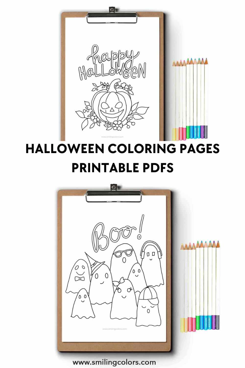 Halloween Coloring Pages Printable Pdfs - Smiling Colors