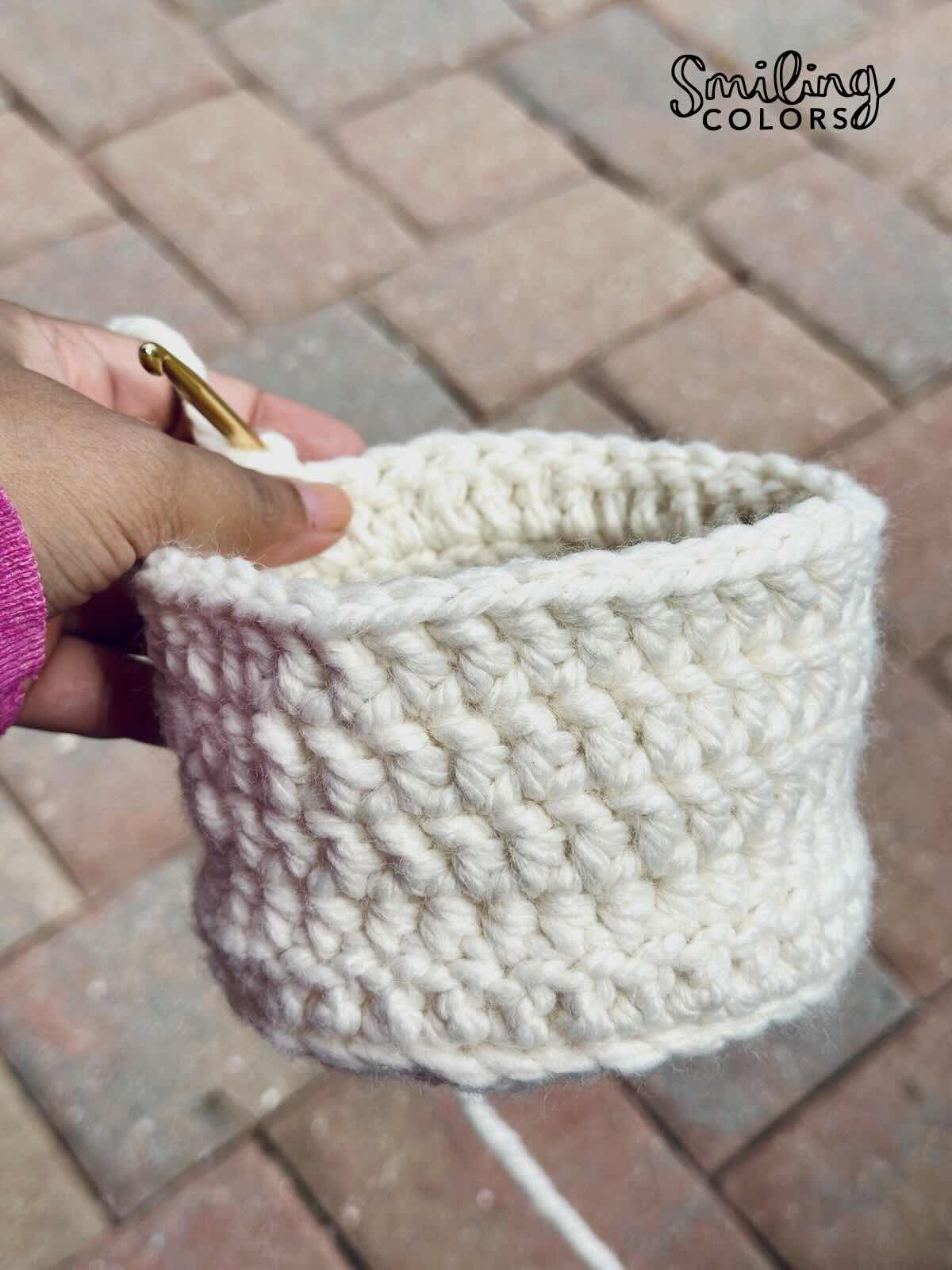 Free Crochet Plant Pot Cover Pattern - Smiling Colors