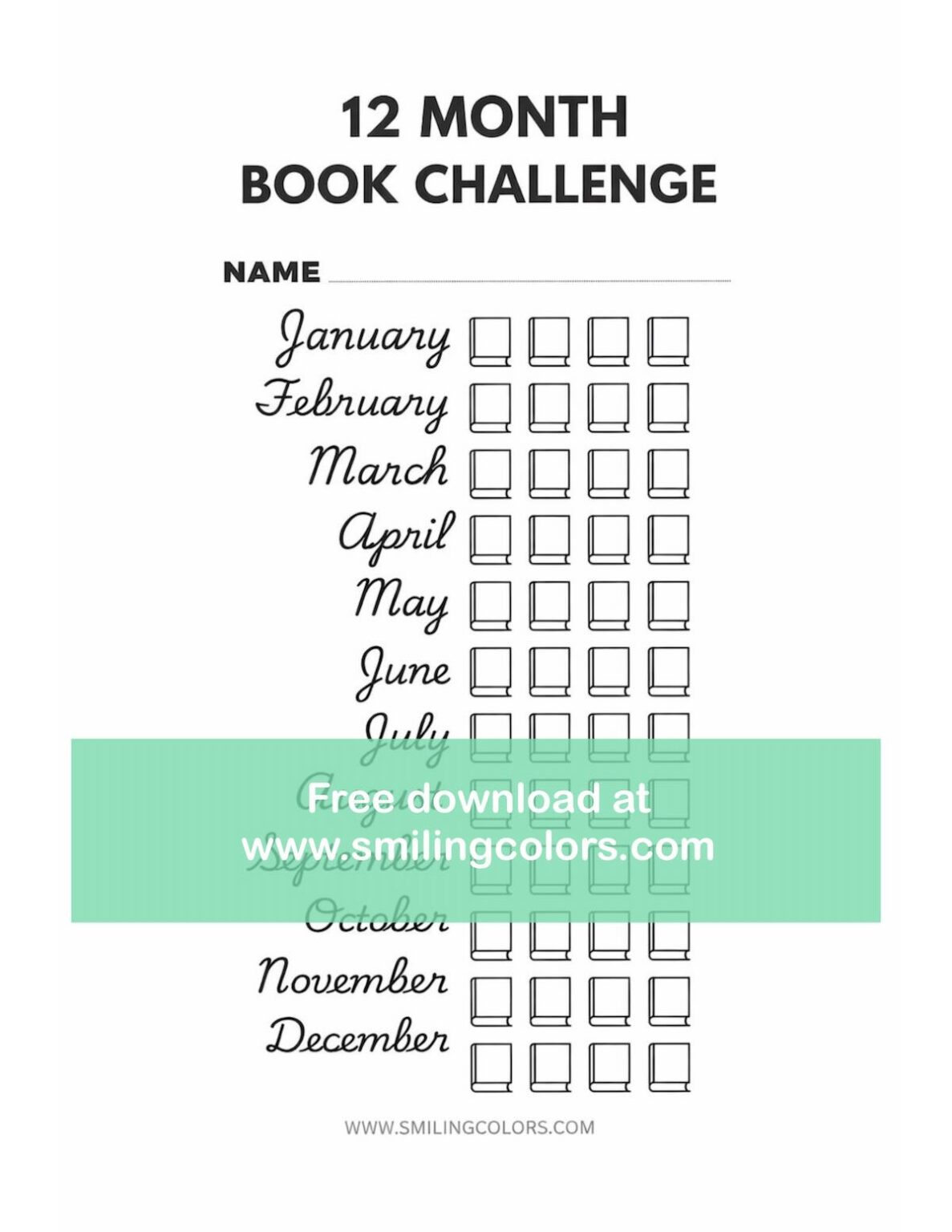 3 Free Printable Reading Trackers For 2026 - Smiling Colors